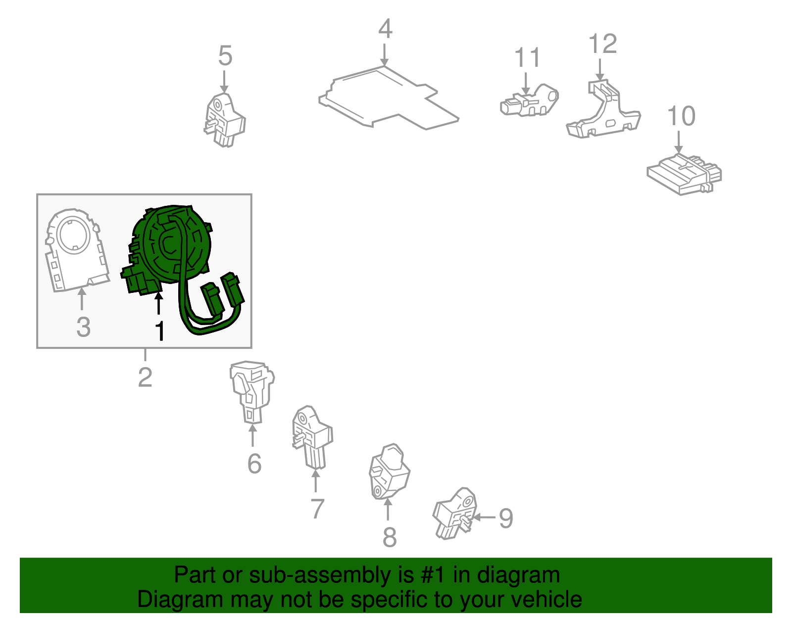 2018-2022 Toyota C-HR Clock Spring 84308-F4020 | Toyota Wholesale Parts