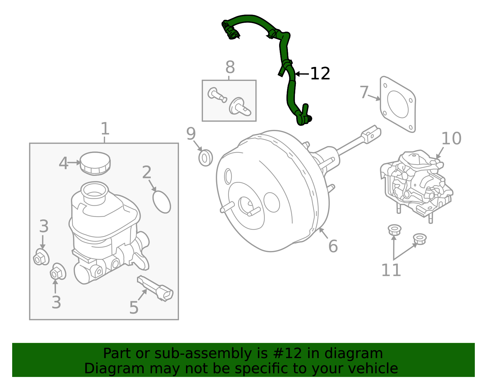 2011-2012 Ford F-150 Brake Vacuum Hose CL3Z-9C490-D | OEM Parts Online