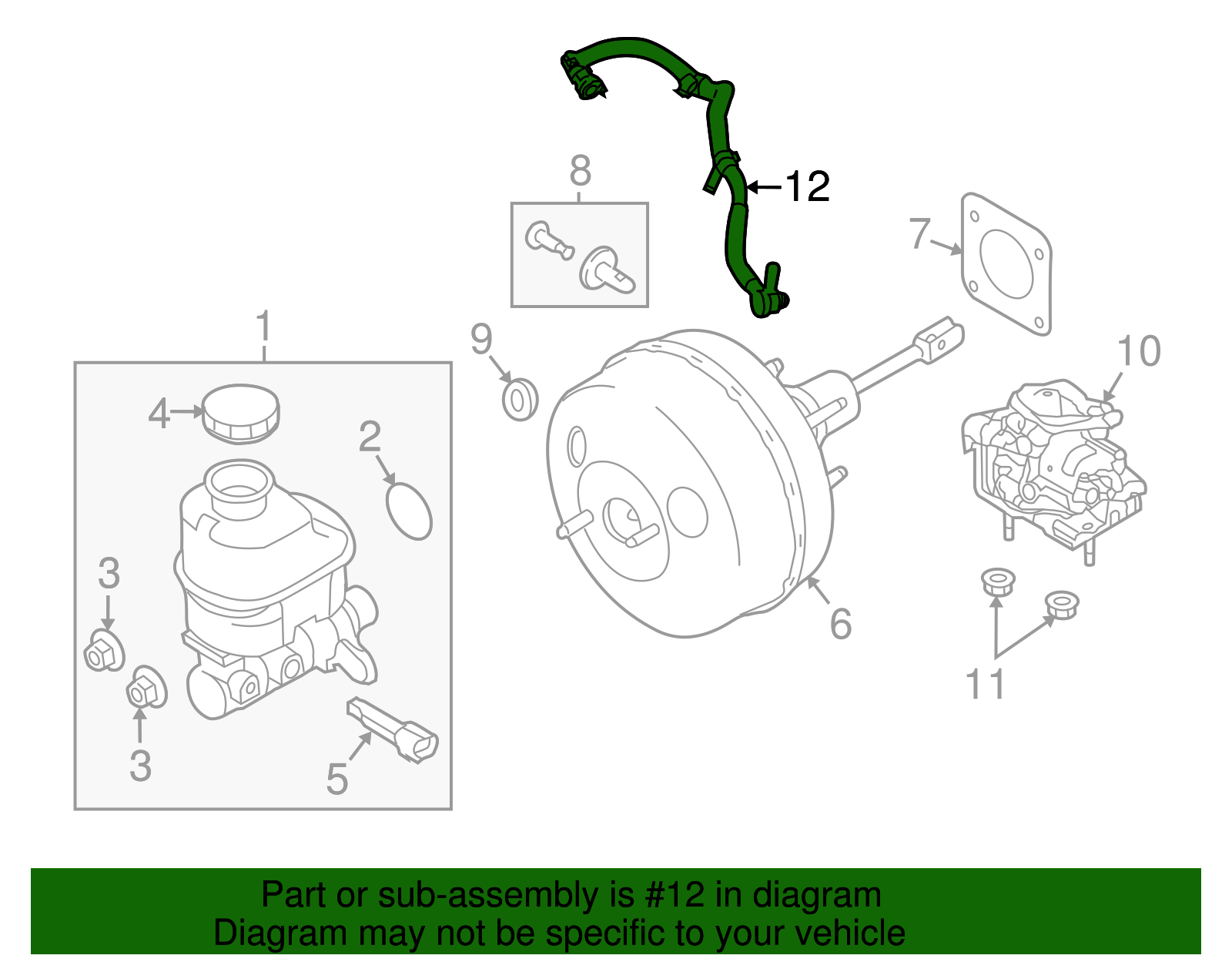 2011-2012 Ford F-150 Vacuum Tube CL3Z-9C490-D | TascaParts.com