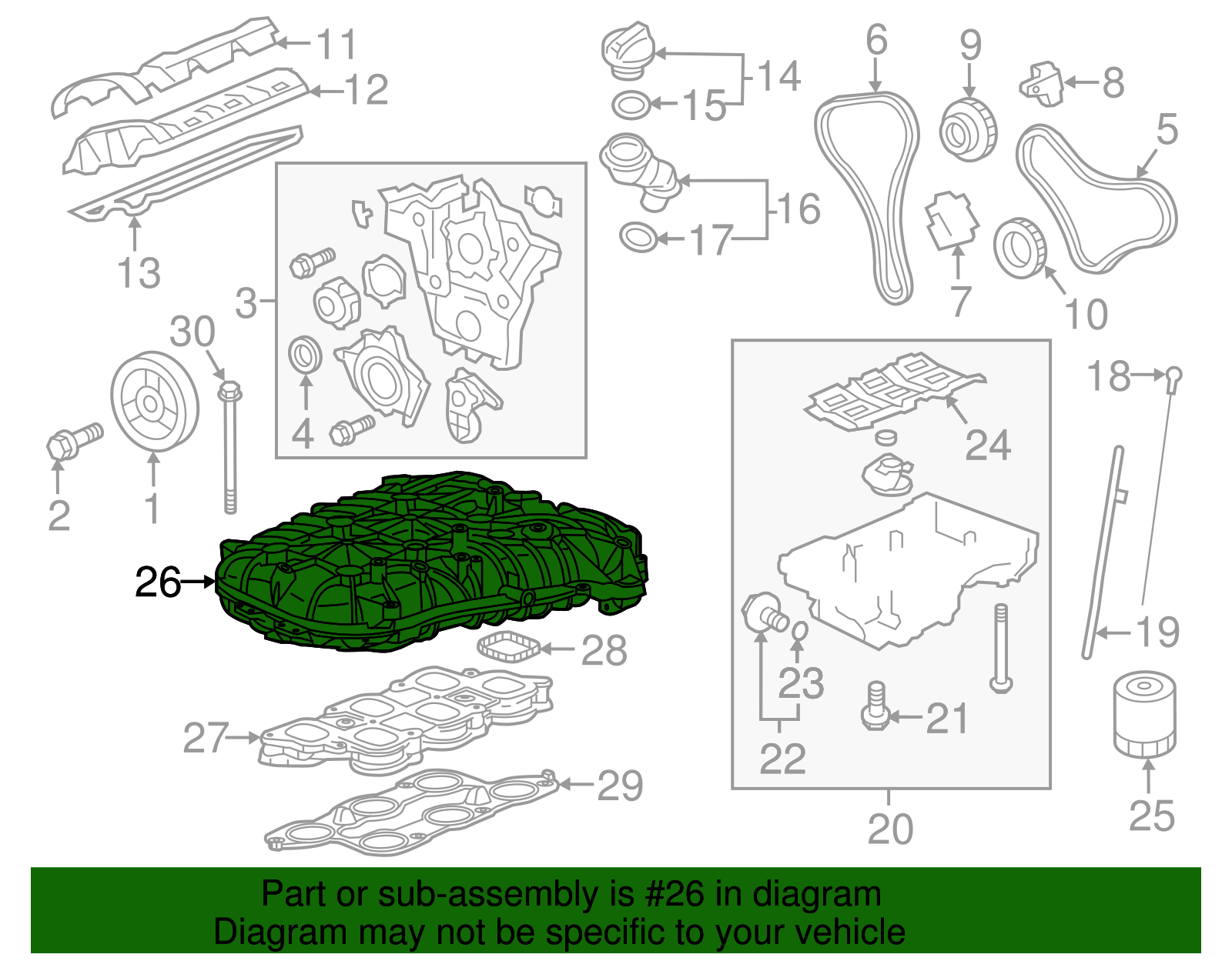 12699182 - 2009-2024 GM - Upper Intake Manifold | Partners Chevy