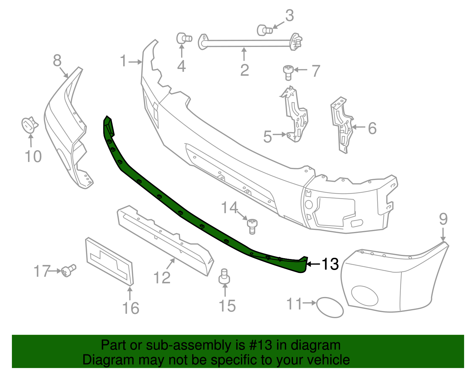 2004-2013 Nissan Spoiler 62822-7S000 | Nissan Parts OEM