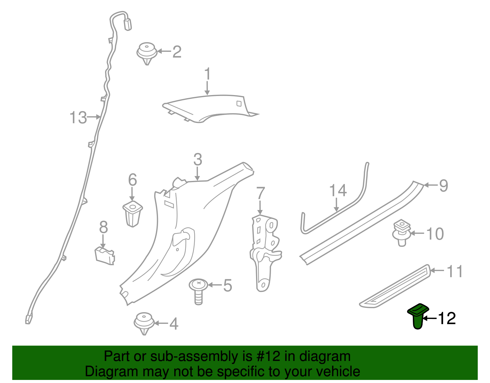 Genuine BMW 07-14-7-149-477 | Door Trim Sill Plate Insert Clip | FREE ...