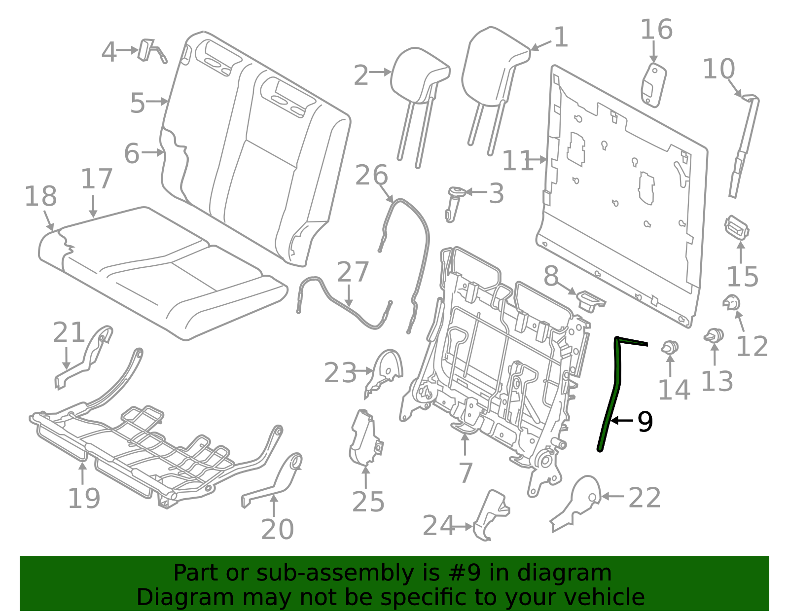 64503XC01A - 2019-2024 Subaru Ascent - Band | Subaru Parts HQ
