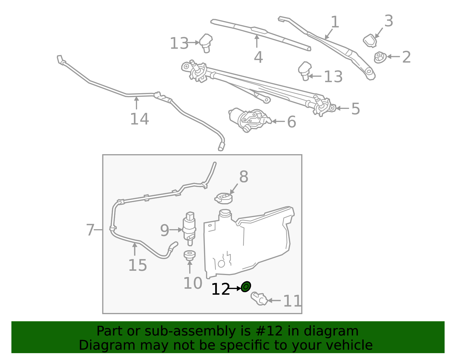 2007-2025 GM OEM NEW 2007-20 GM Buick Cadillac Wiper Windshield Level ...