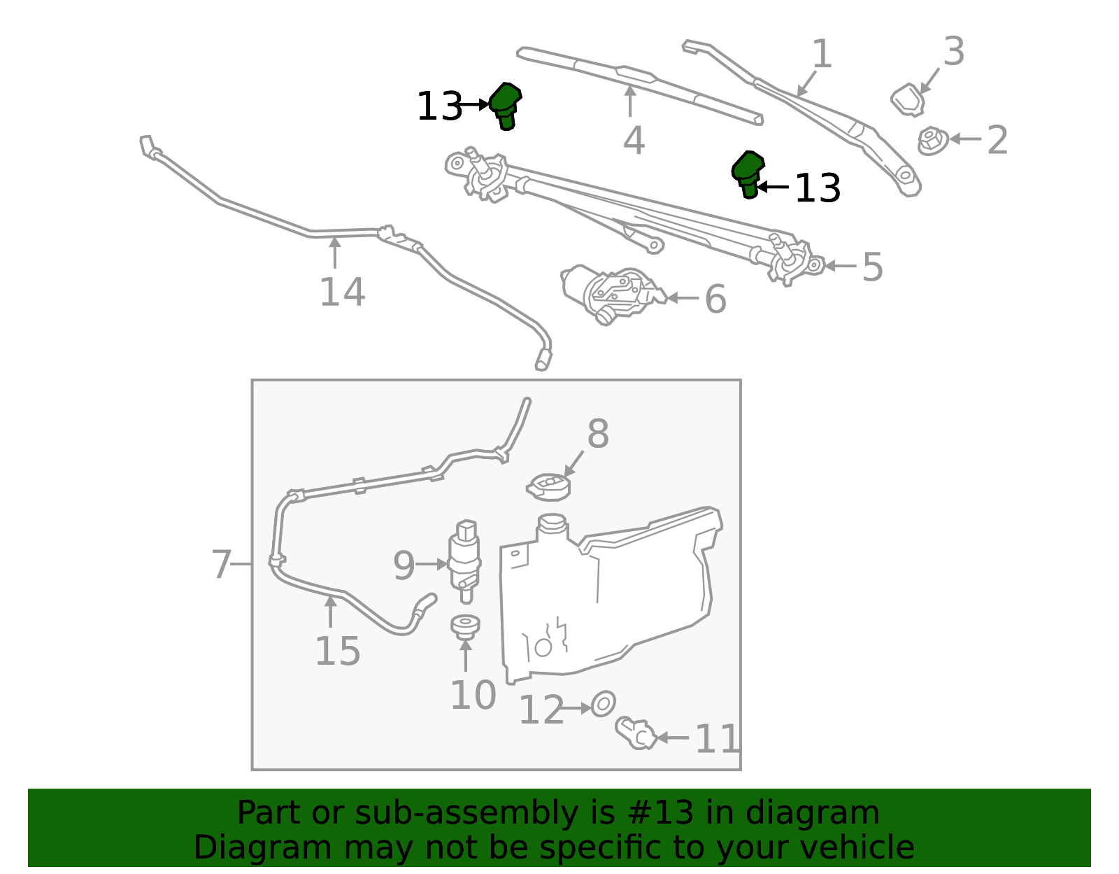 2017-2025 GM Windshield Washer Nozzle 95429754 | TascaParts.com