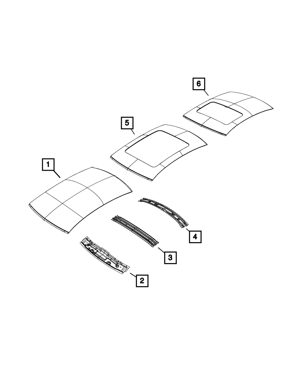 Roof Front Header for 2015-2016 Chrysler 200 | OEM Mopar 68104591AE ...