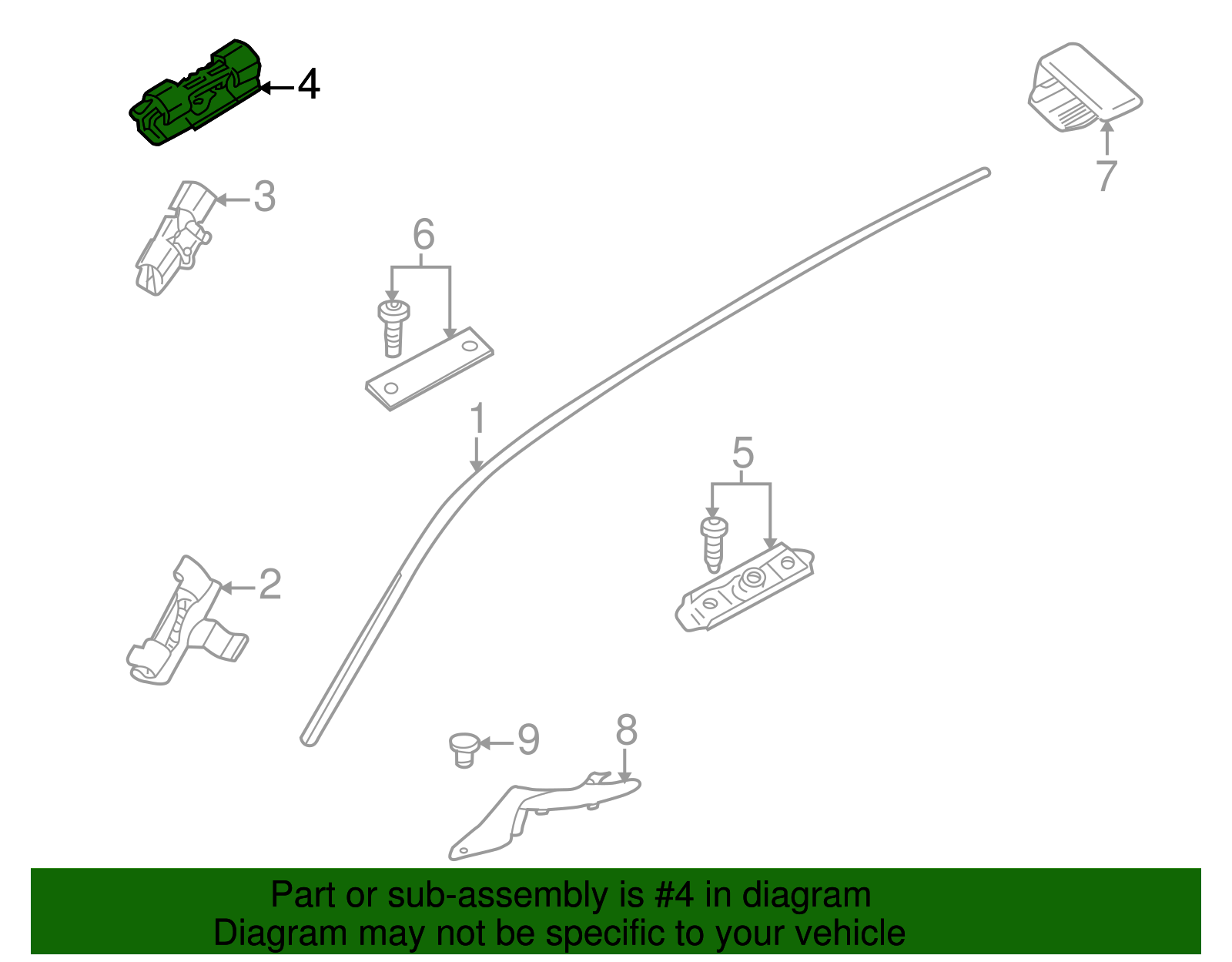 1999-2007 Volvo Drip Molding Clip 8622906 | TascaParts.com