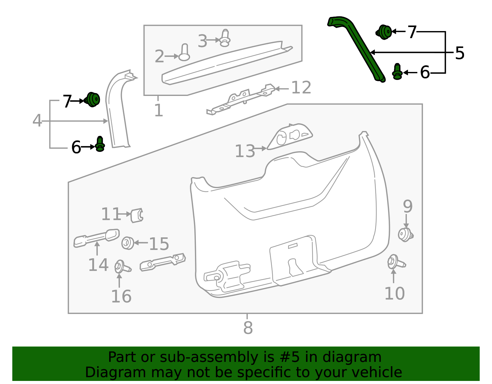 Side Gate Trim | KL1Z-7842411-AJ | Walls' Ford Parts