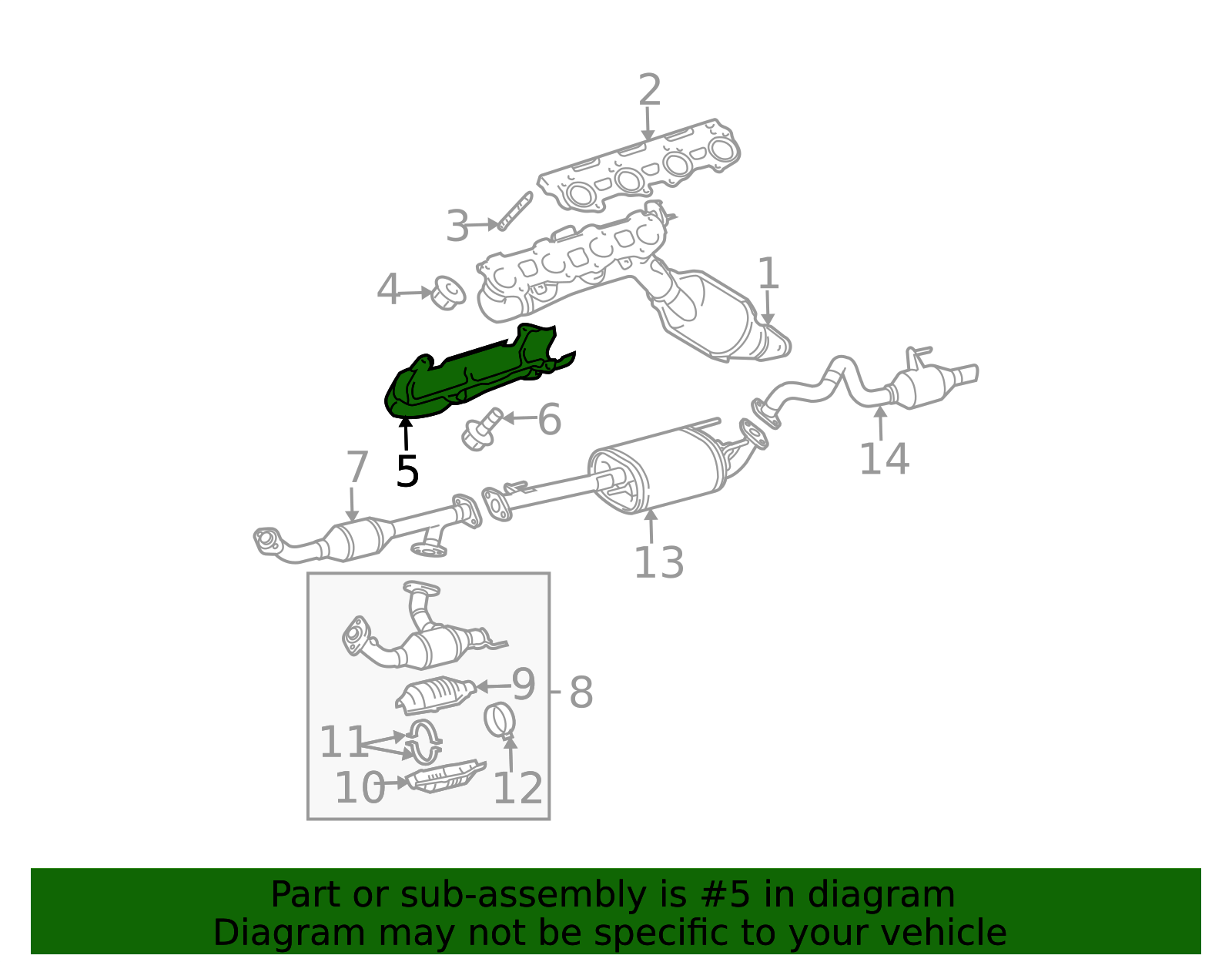17167-50180 - High-Quality Exhaust Manifold Heat Shield for 2005-2009 ...