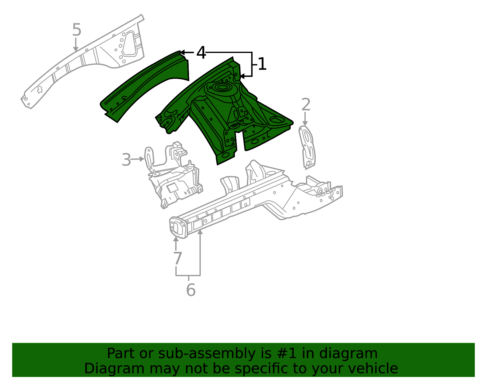 2014-2017 Chevrolet Driver Side Front Wheelhouse Panel Assembly with ...