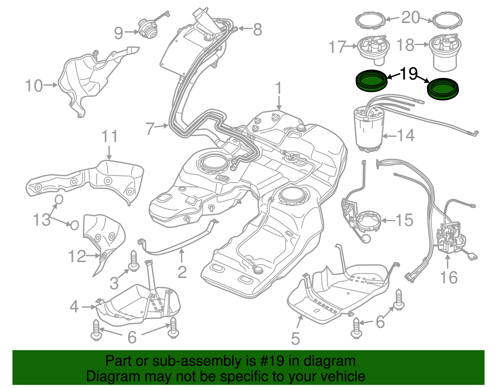 2003-2018 Porsche Cayenne Flange Seal 955-201-133-01 | Gaudin Porsche Parts