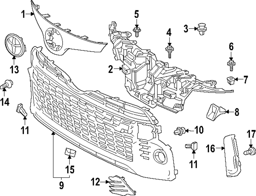 53102-12171 - Lower Grille - 2023-2024 Toyota GR Corolla | OEM Genuine ...