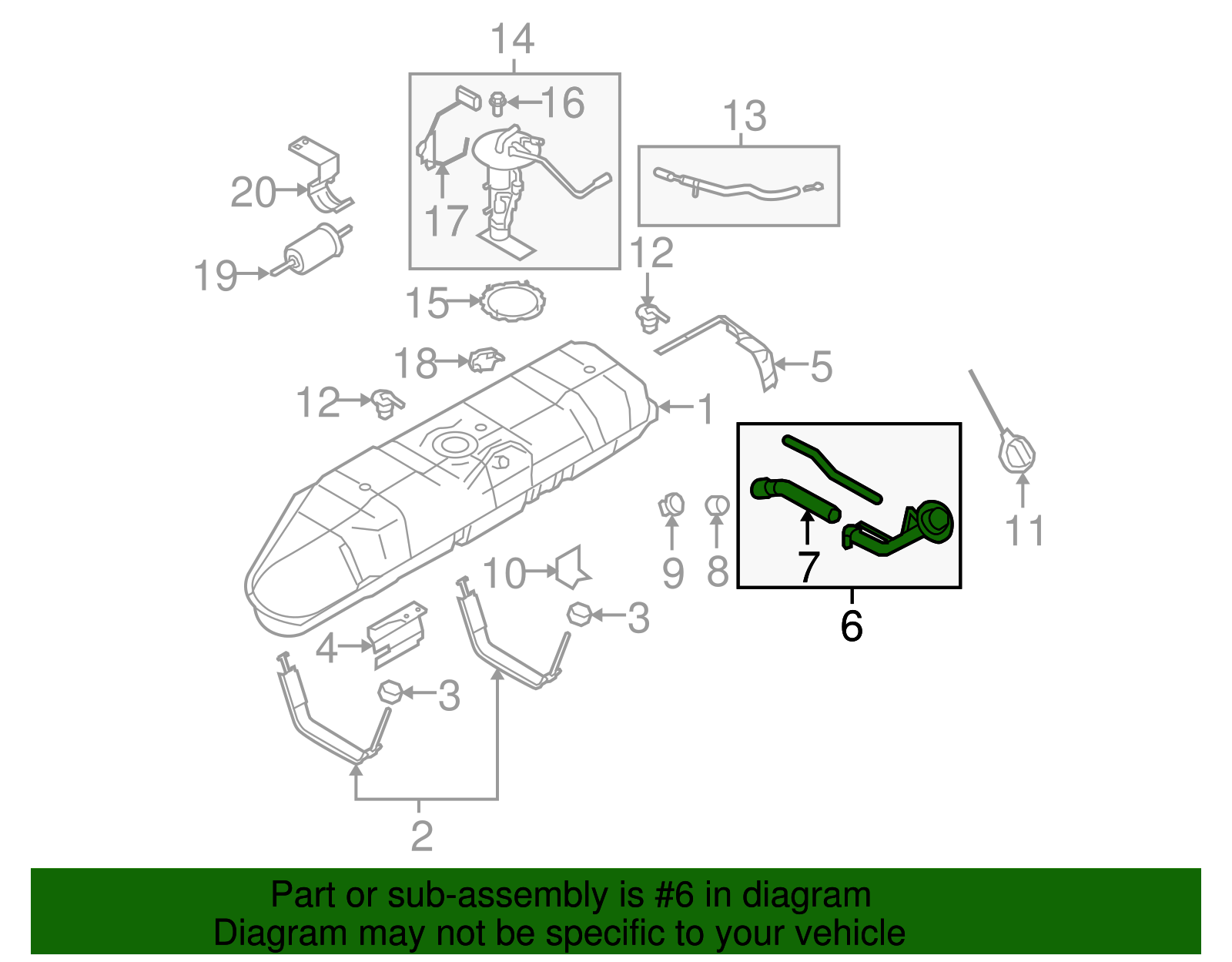 2009-2011 Ford Fuel Tank Filler Neck AC2Z-9034-A | Ford OEM Parts Outlet
