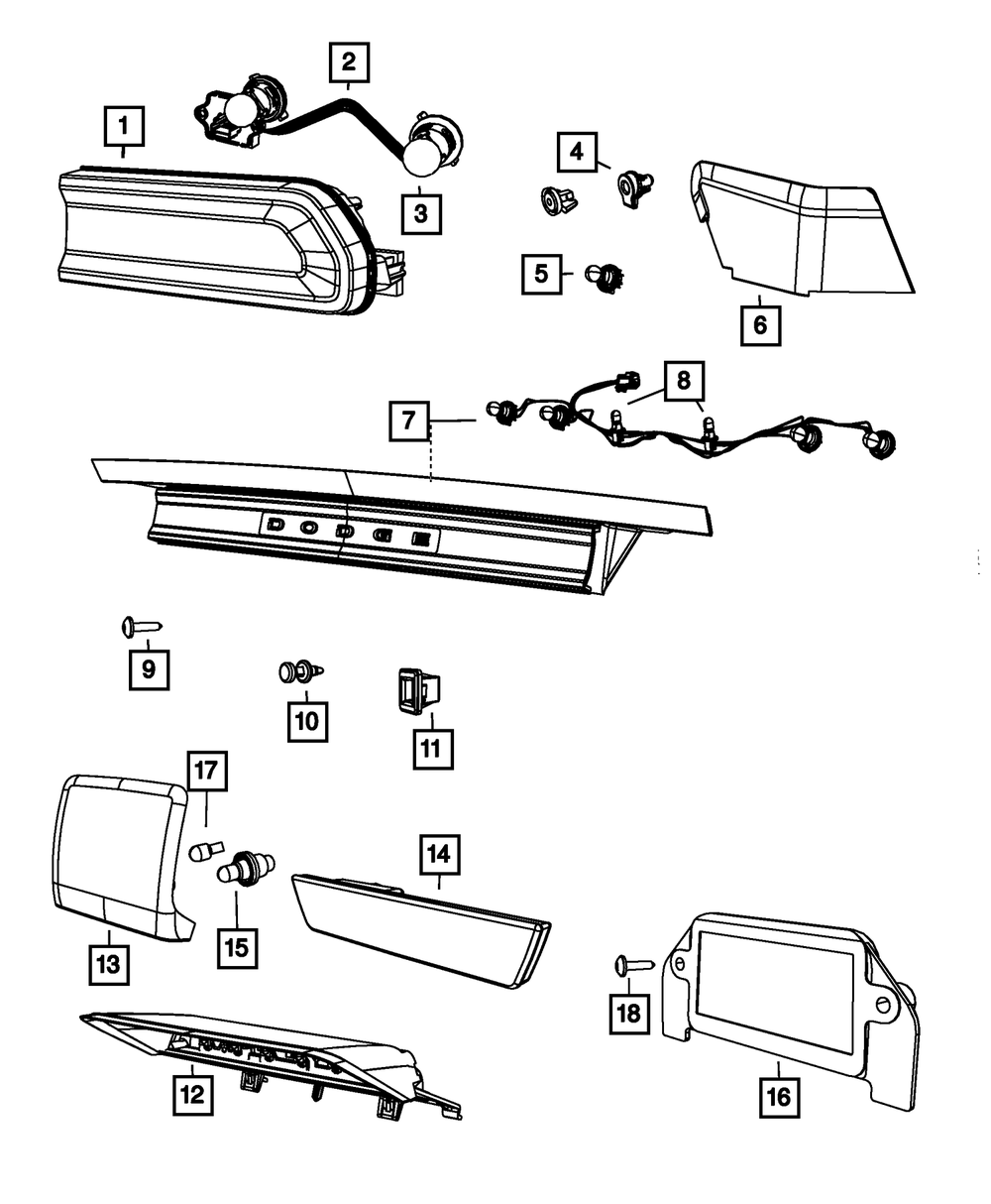 68059854AD - Tail Stop Backup Lamp 2011-2014 Dodge Challenger | The ...