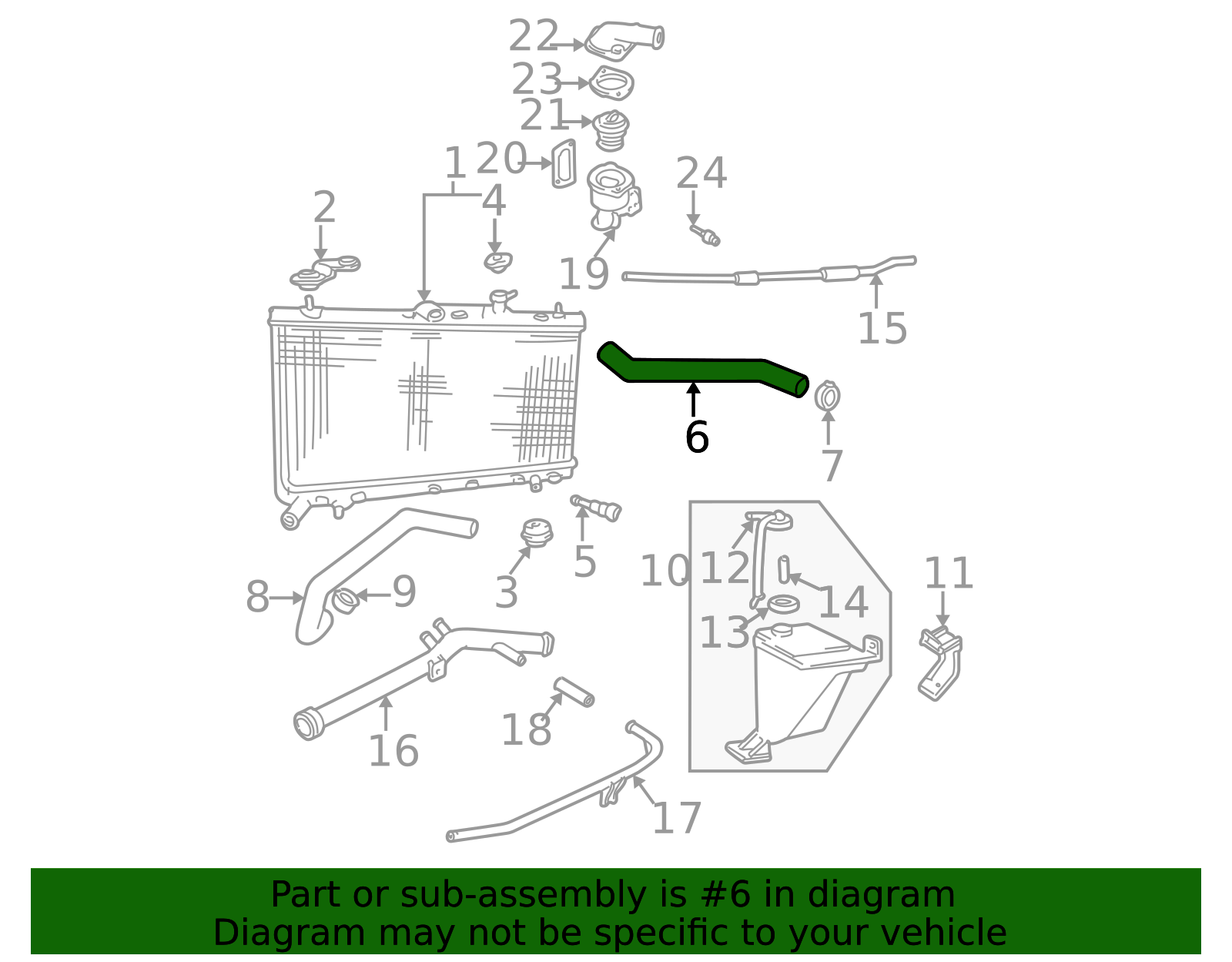 2000-2002 Hyundai Accent Upper Hose 25411-25000 | OEM Parts Online