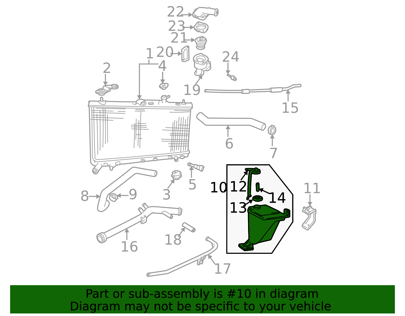 2000-2002 Hyundai Accent Reservoir Assembly 25430-25100 | MotorMotor