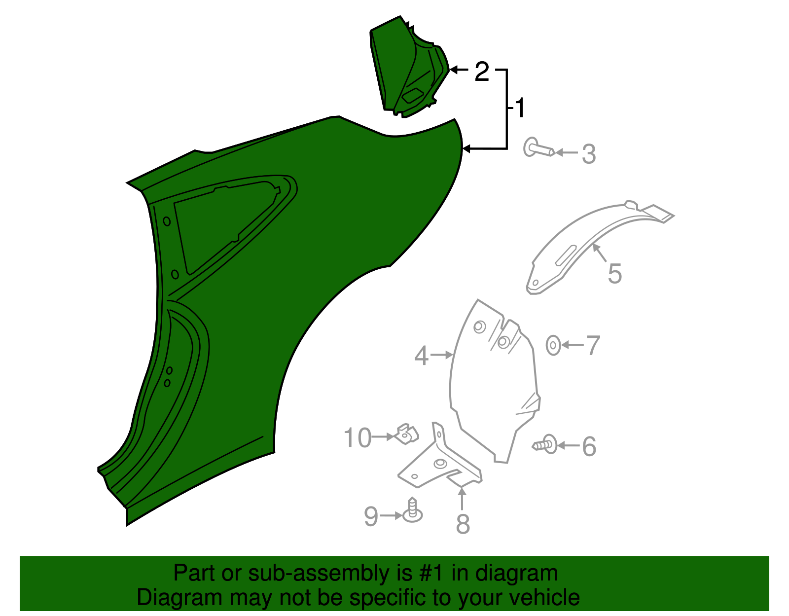 Genuine Porsche 9P1-809-029-B-GRV |Quarter Panel | FREE Shipping on ...