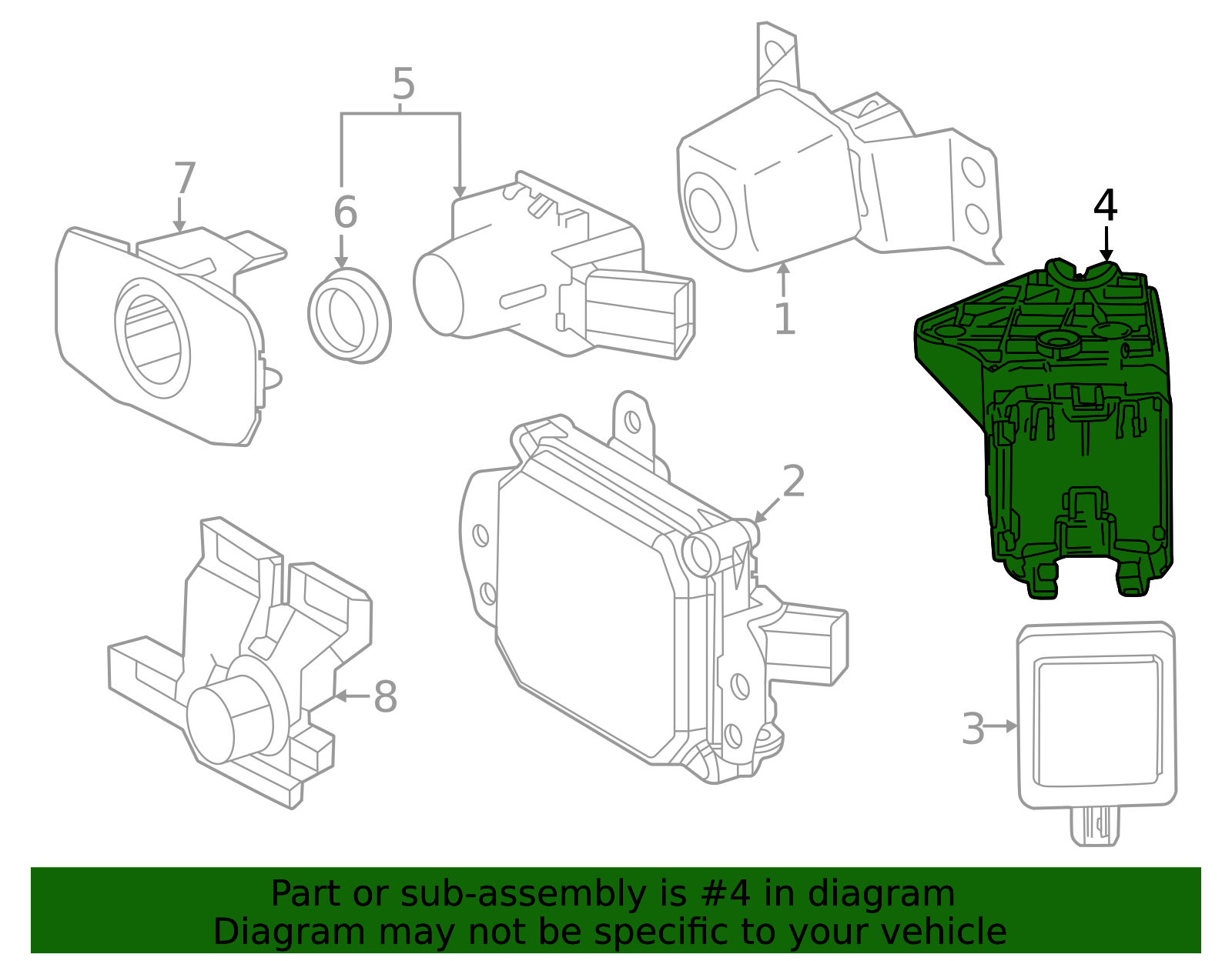 2024-2025 Toyota Grand Highlander Mount Bracket 88215-0E030 | Toyota ...