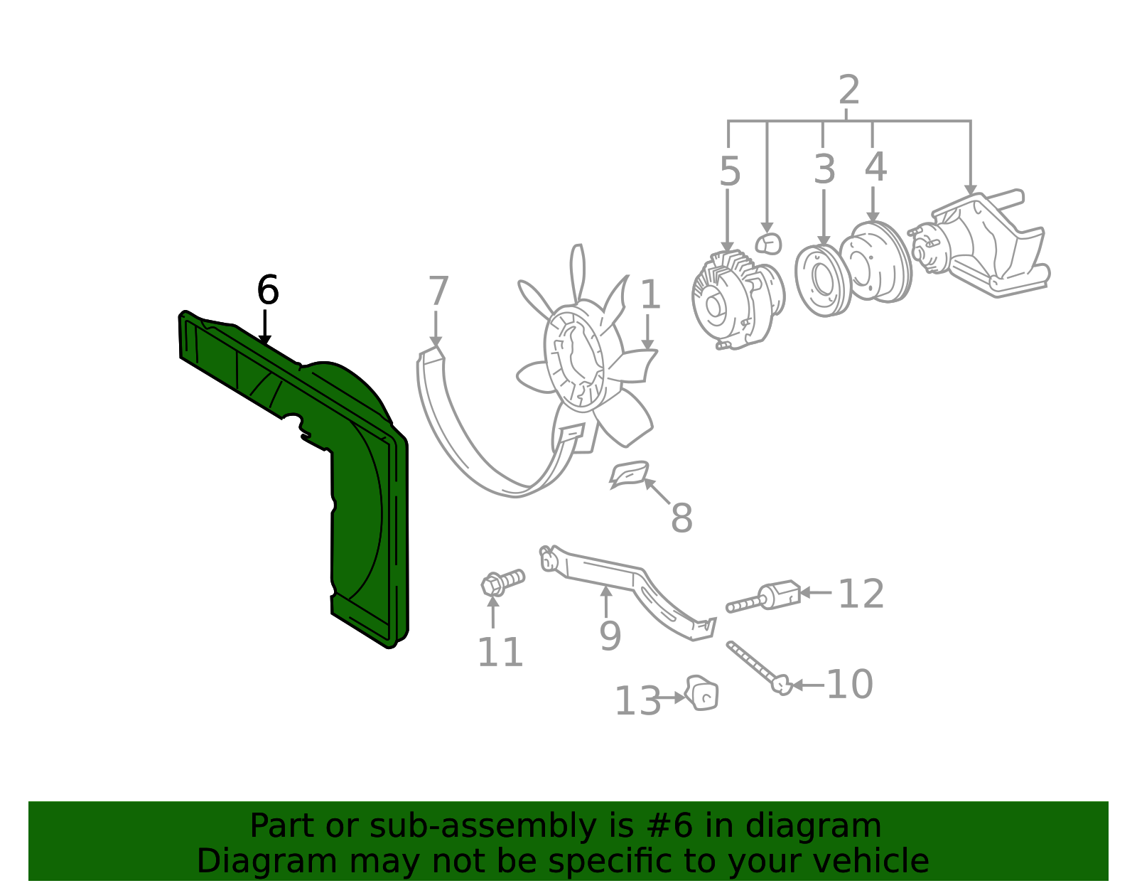 1996-2004 Toyota Tacoma Engine Cooling Fan Shroud 16711-07020 | OEM ...