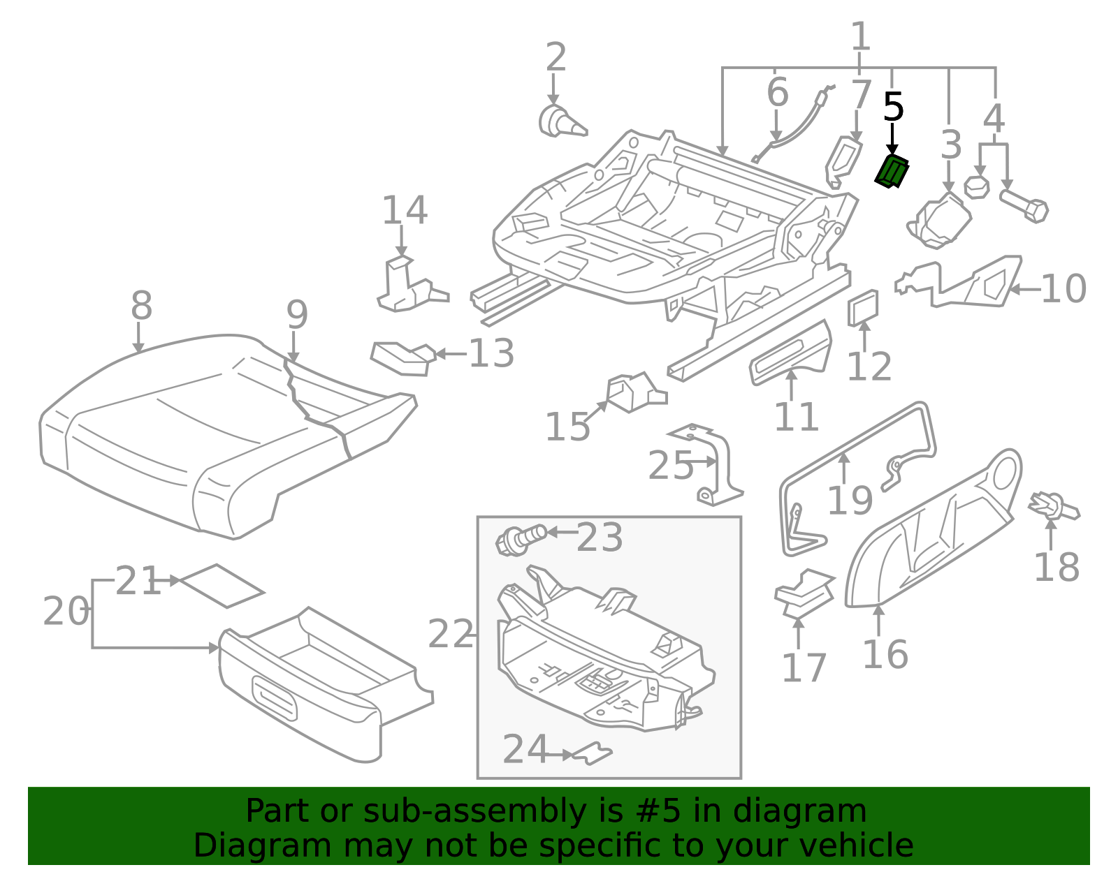 2008-2014 Volkswagen Seat Cushion Pad 1K0-881-375-AN | OEM Parts Online