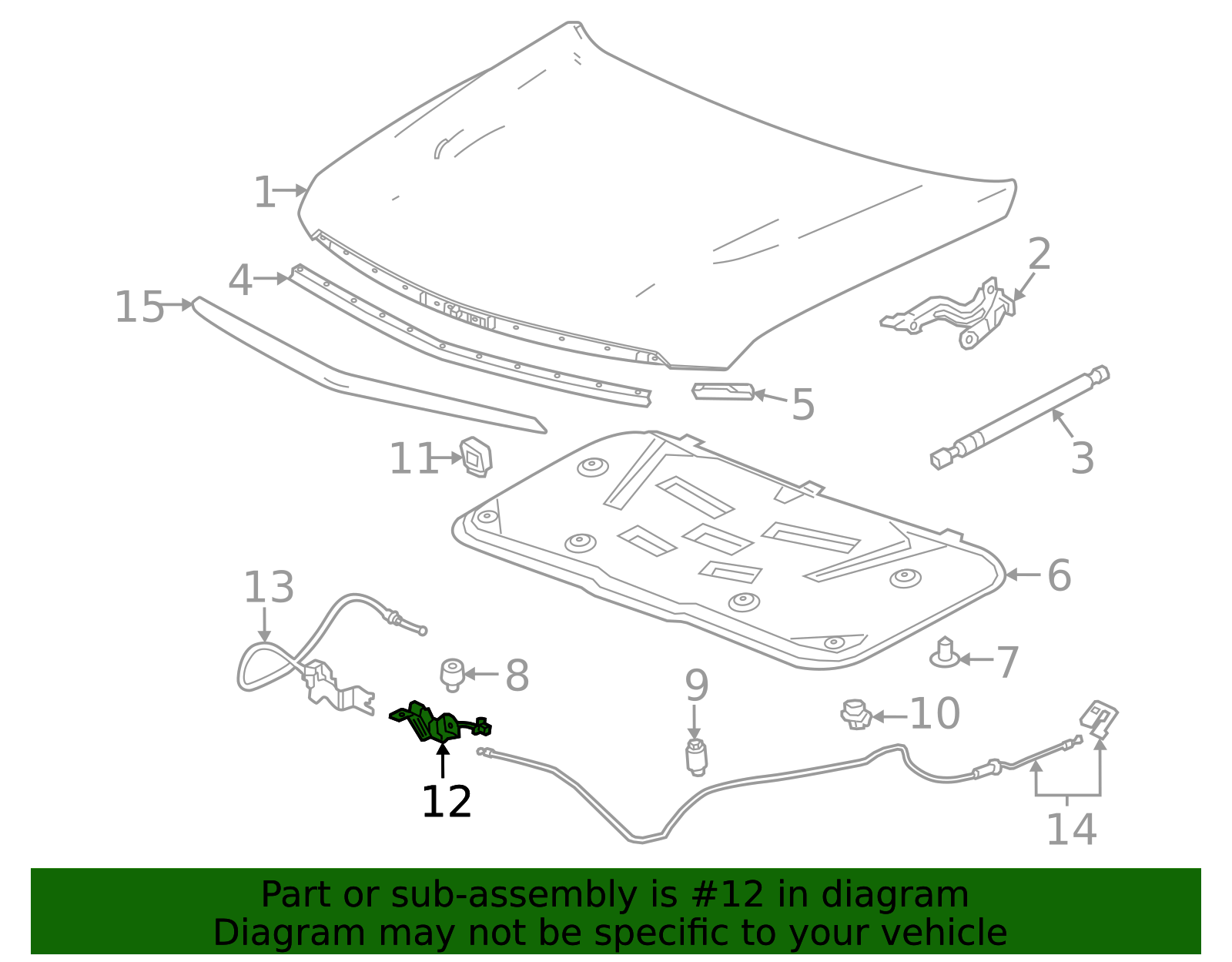 2021-2025 Cadillac Hood Primary and Secondary Latch 84787836 | Capital ...