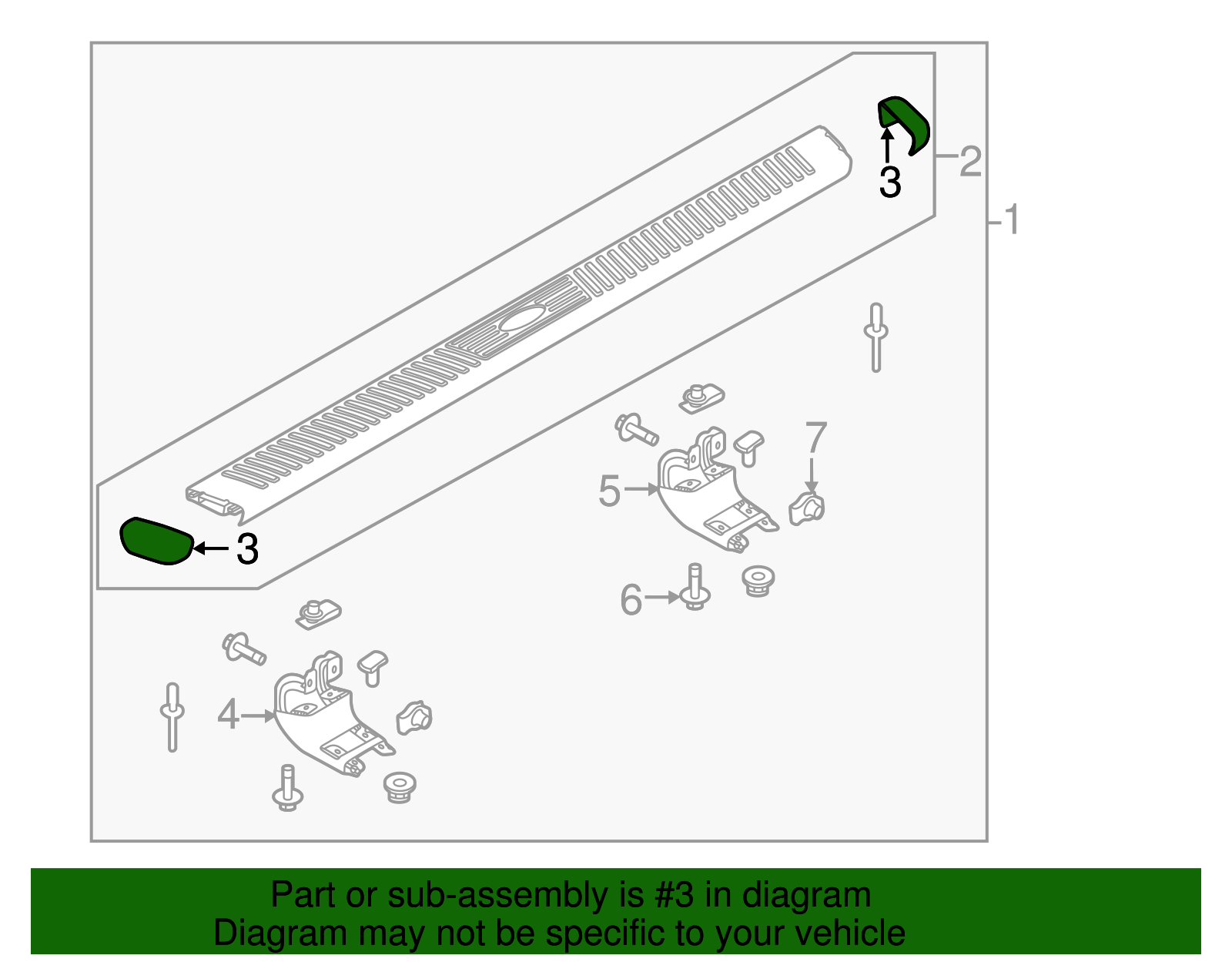 AL3Z-16A454-AA - End Cap 2010-2014 Ford F-150 | Big 3 Auto Parts