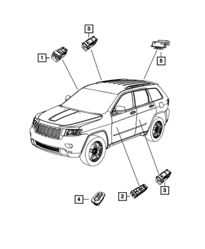 68030823AF - Window And Door Lock Switch, Left Hand Drive, Left Side ...