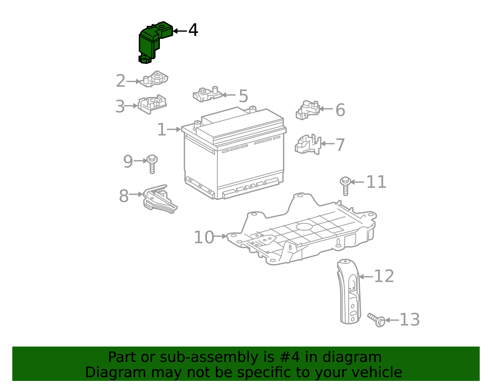 82821-33440 - Battery Terminal Cover 2018-2025 Toyota | Longo Toyota Parts