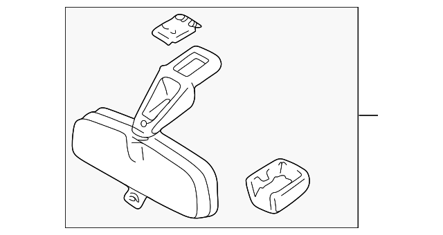 Genuine Toyota Mirror Inside Black Color part# 87810-01040-C0 for 1991 ...
