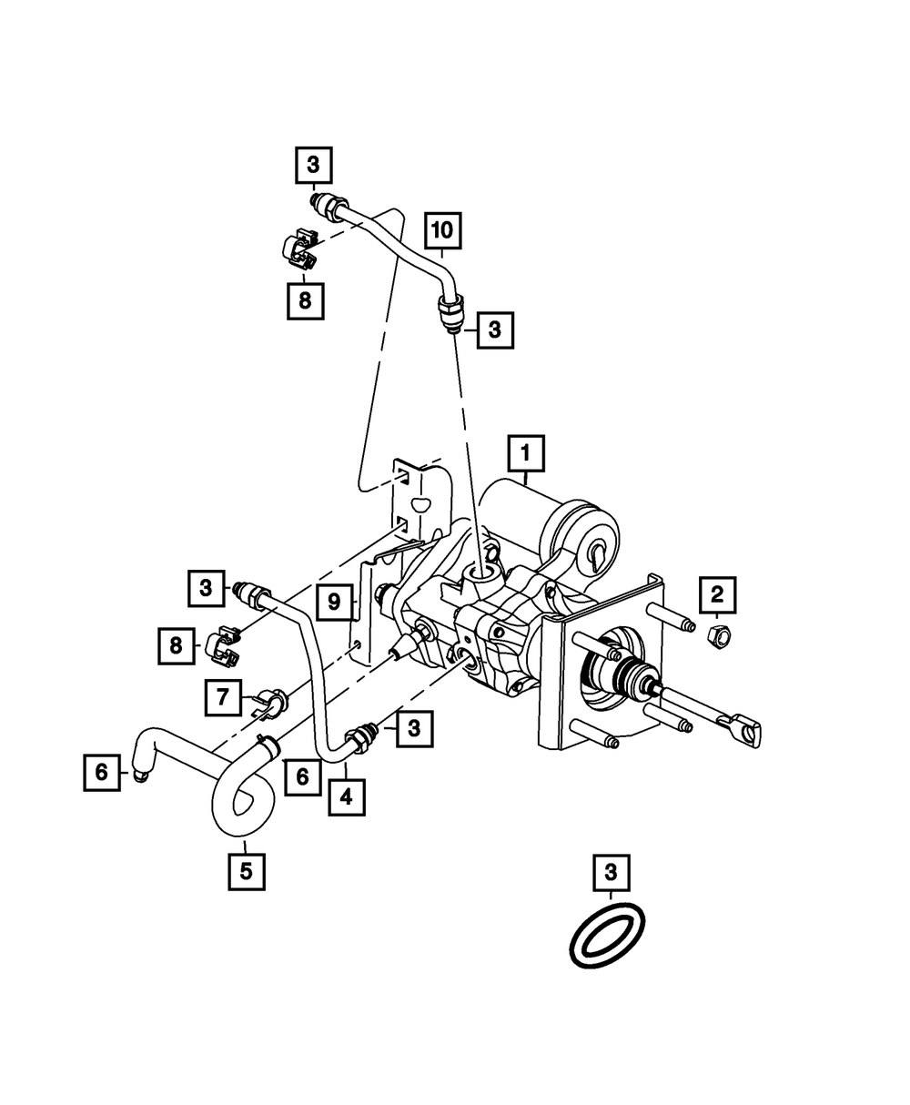 4581699AA - Hydro Boost Gear Port Tube Assembly 2013-2018 Ram | Mopar ...