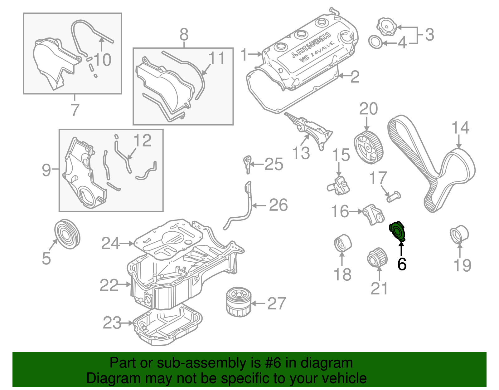 1994-2005 Mitsubishi Sensor Ring MD184901 | Mitsubishi Parts Central