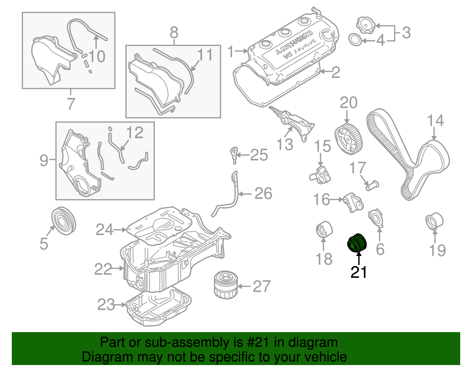 MD184894 - Crankshaft Gear 1993-2012 Mitsubishi | Mitsubishi Direct Parts
