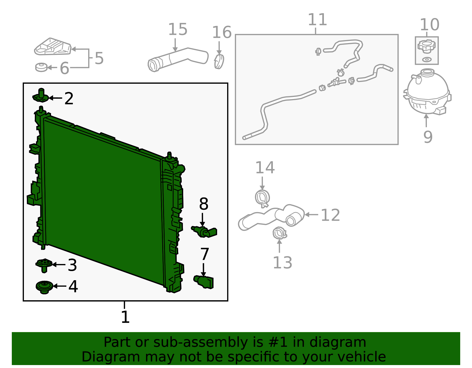 2019-2025 Cadillac XT4 Radiator 85141935 | Shop Matick Buick GMC