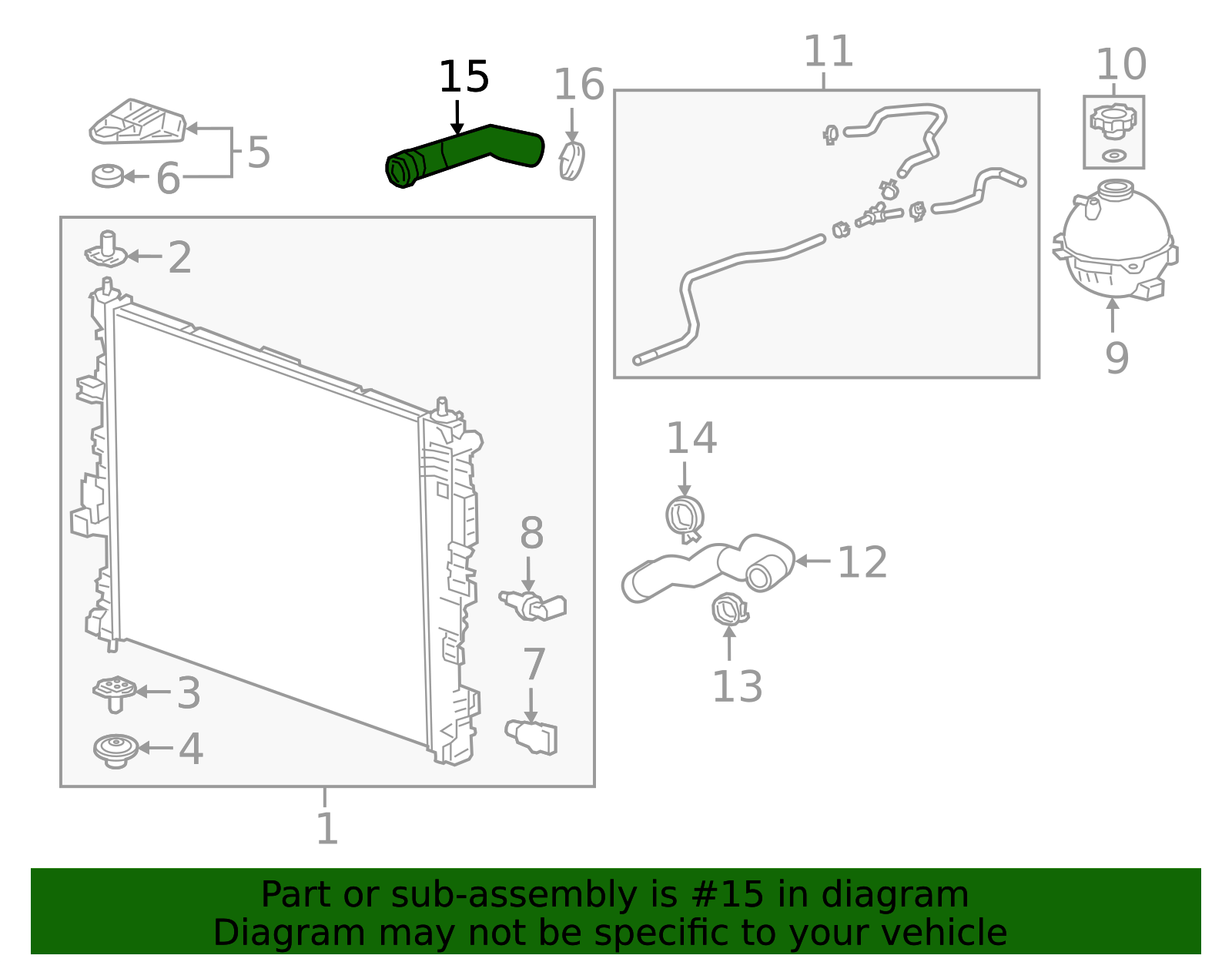 2019-2025 Cadillac XT4 Lower Hose 85151094 | NewGMParts.com