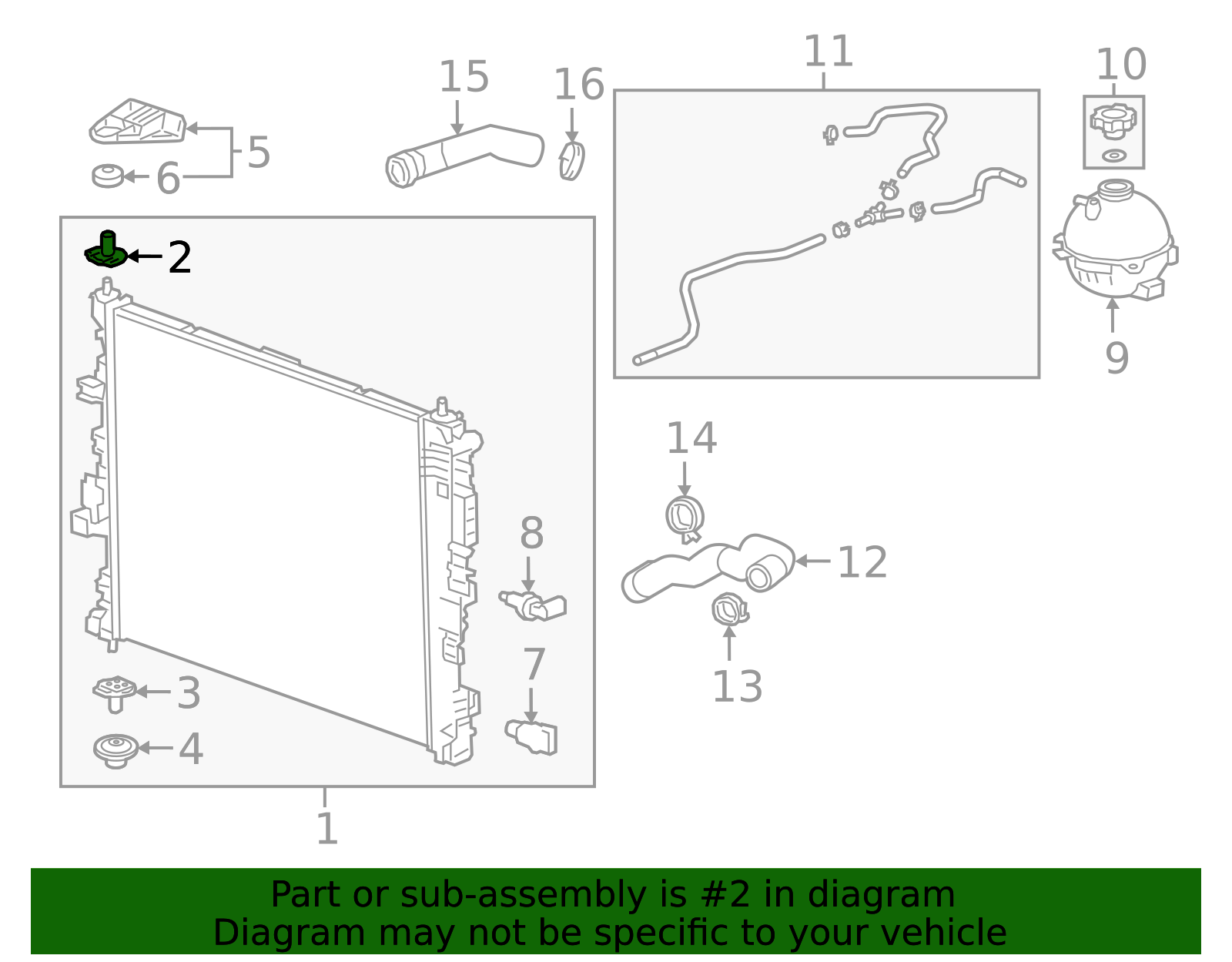 2019-2025 GM Radiator Lower Bracket 84212108 GM | GMPartsDirect.com