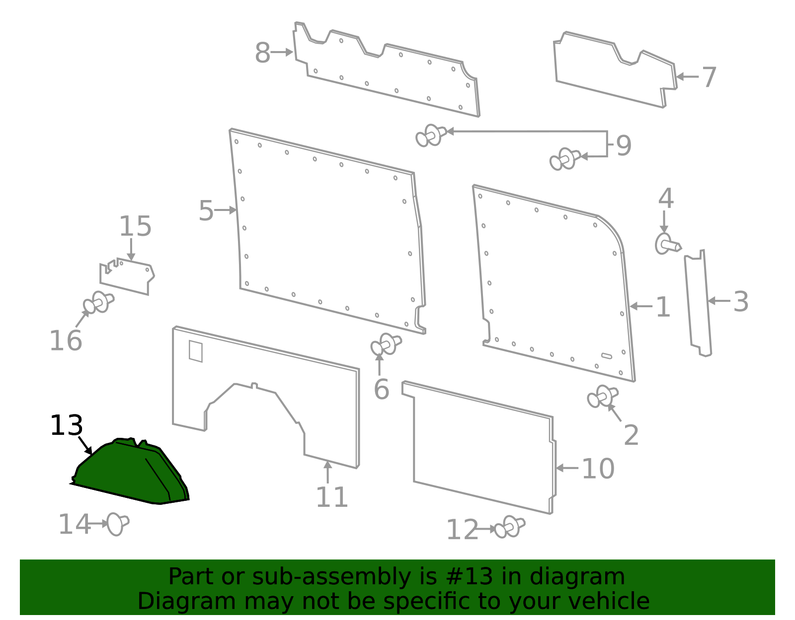2015-2025 Ford | Wheelhouse Cover | BK3Z-16A550-DC | Walls' Ford Parts