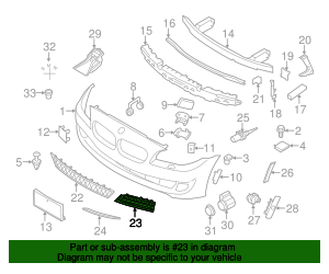 51-11-7-200-736 - Outer Grille - 2010-2013 BMW | BMW Parts Exchange