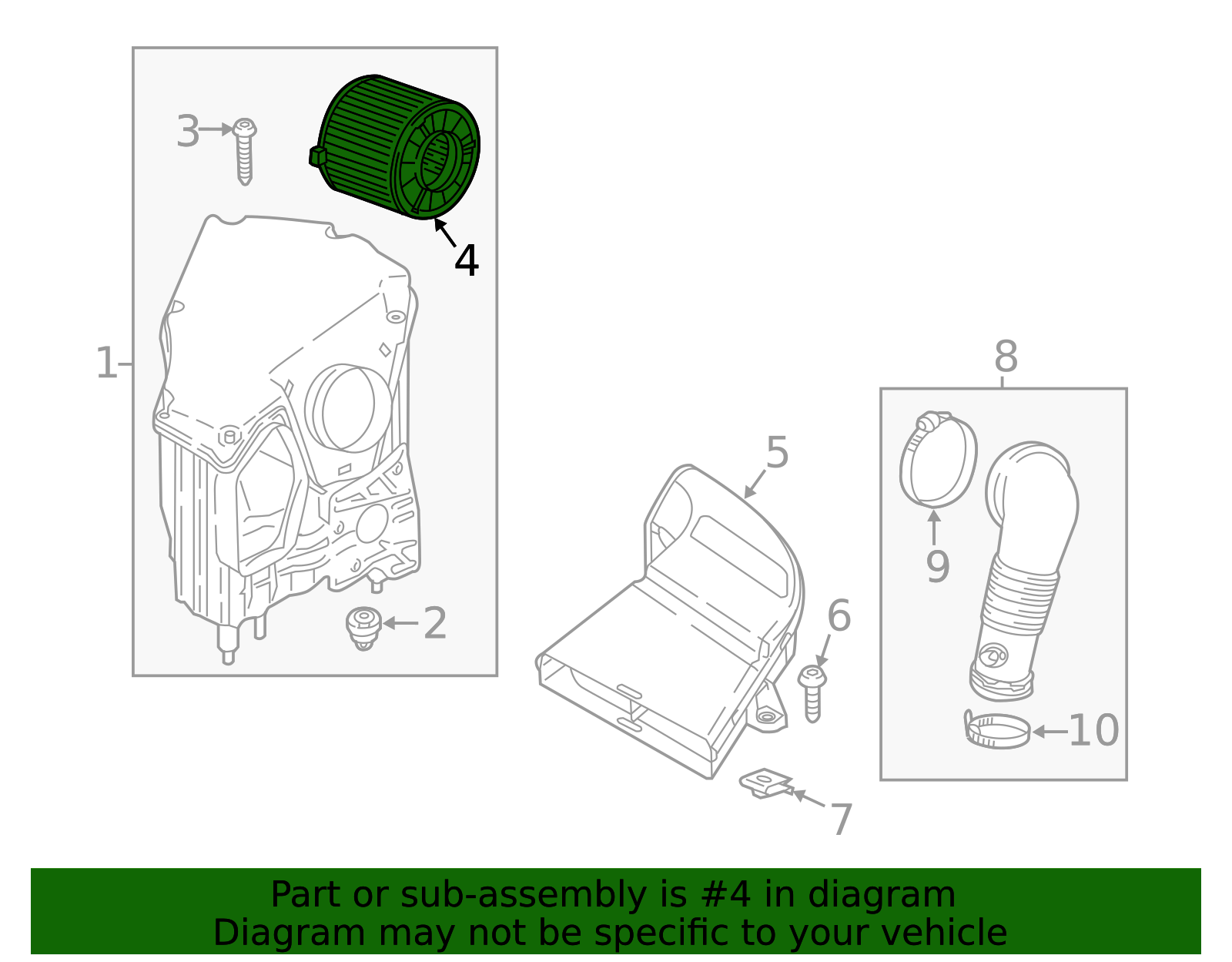 2017-2025 Audi Air Filter 8W0-133-843-C | OEM Parts Online