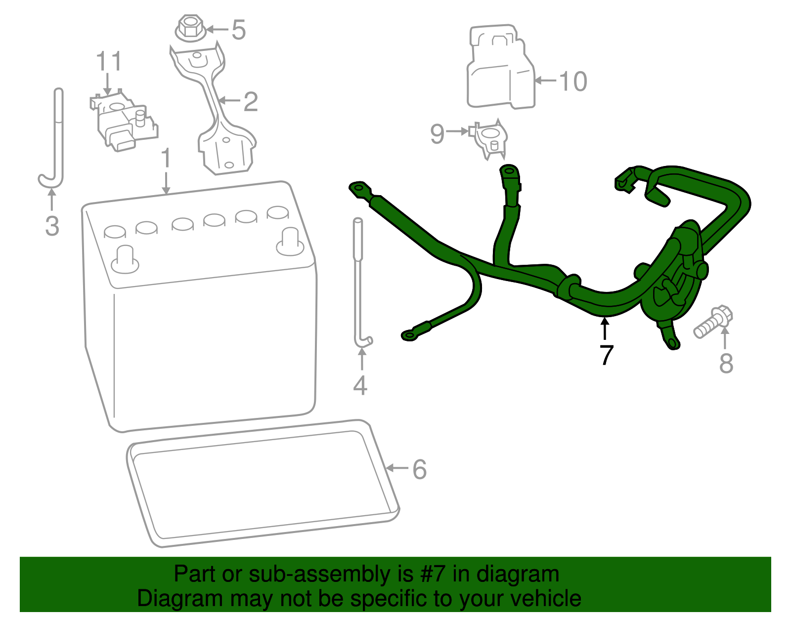 2013-2020 Subaru BRZ Positive Cable 81601CA010 | Subaru Parts Quick