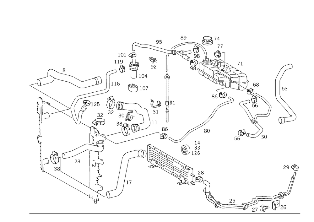 163-501-37-82 - Hose 1998-2003 Mercedes-Benz | Mercedes-Benz USA Parts