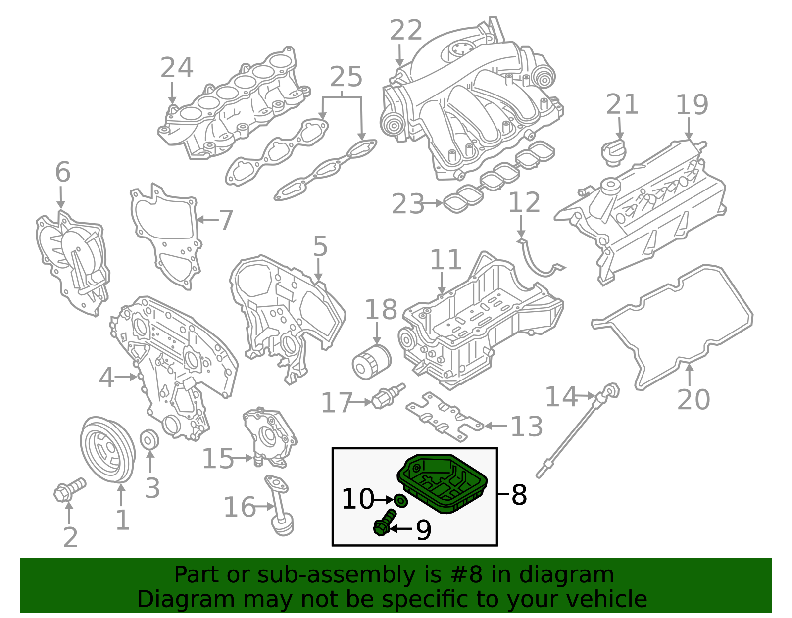 2009-2024 Nissan Oil Pan 11110-JA10D | OEM Parts Online