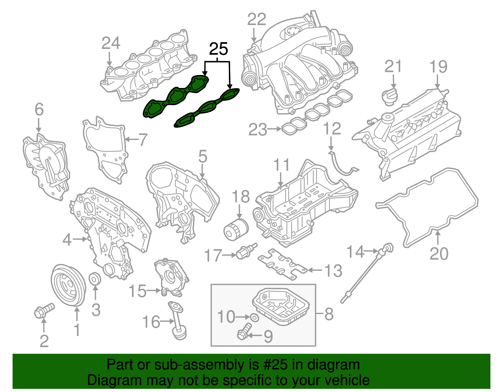 2007-2024 Nissan Manifold Gasket 14035-JA10C | OEM Parts Online
