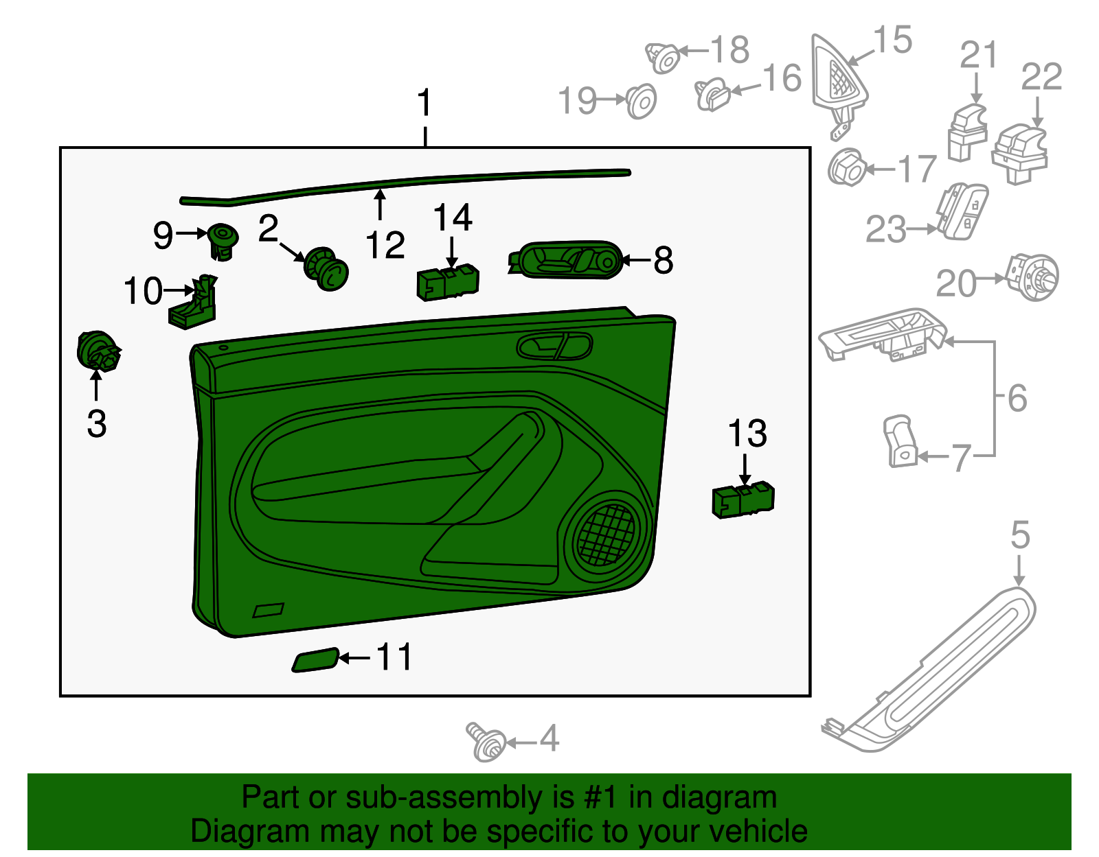5C1-867-012-BD-UFP - Door Trim Panel 2012-2019 Volkswagen Beetle ...