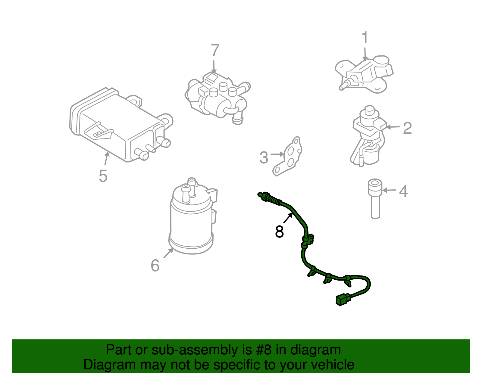 2008-2010 Mazda 5 Oxygen Sensor LF5G-18-861A | OEM Parts Online