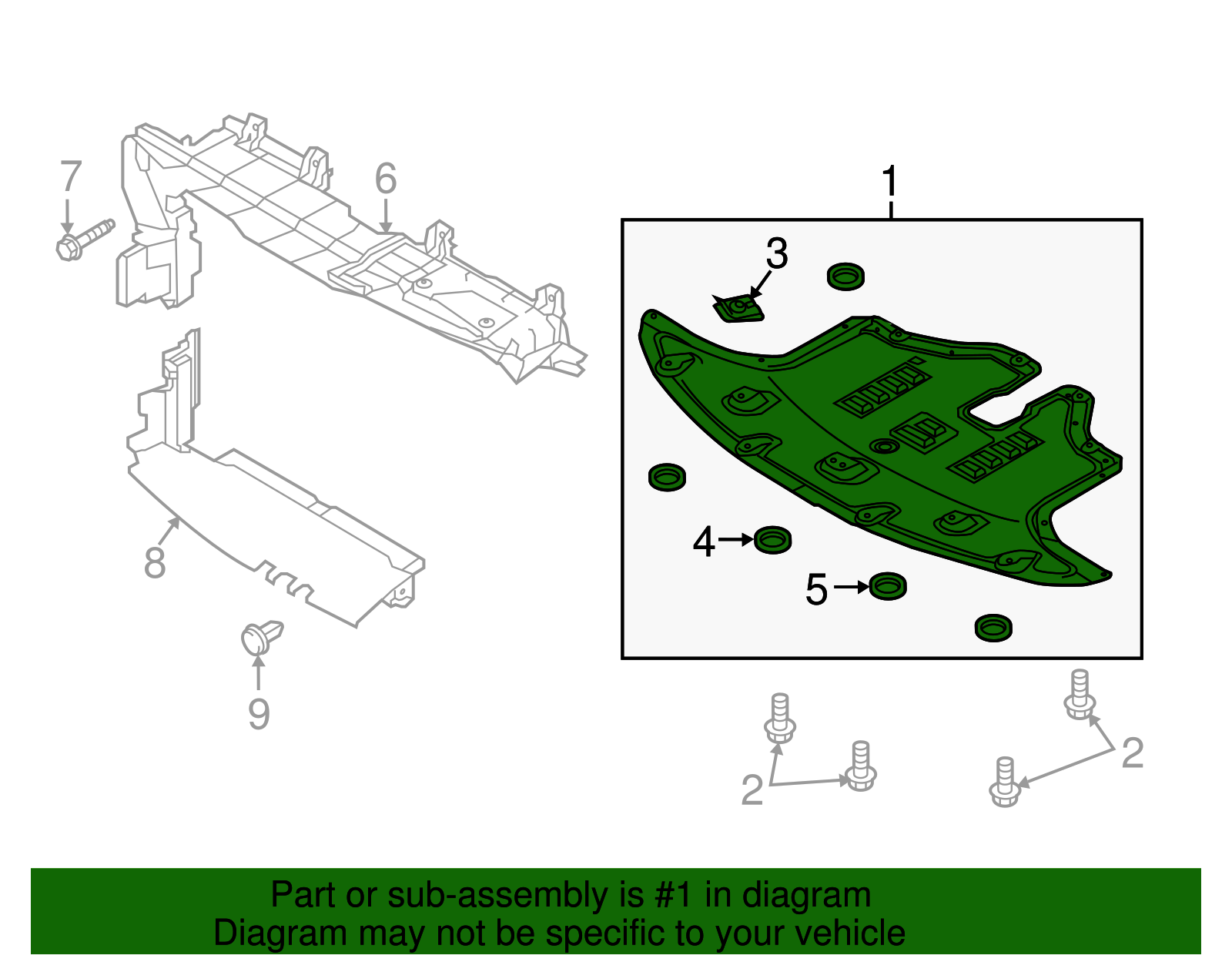 29110-C6500 - Under Cover 2016-2020 Kia Sorento | Kia.Parts Store