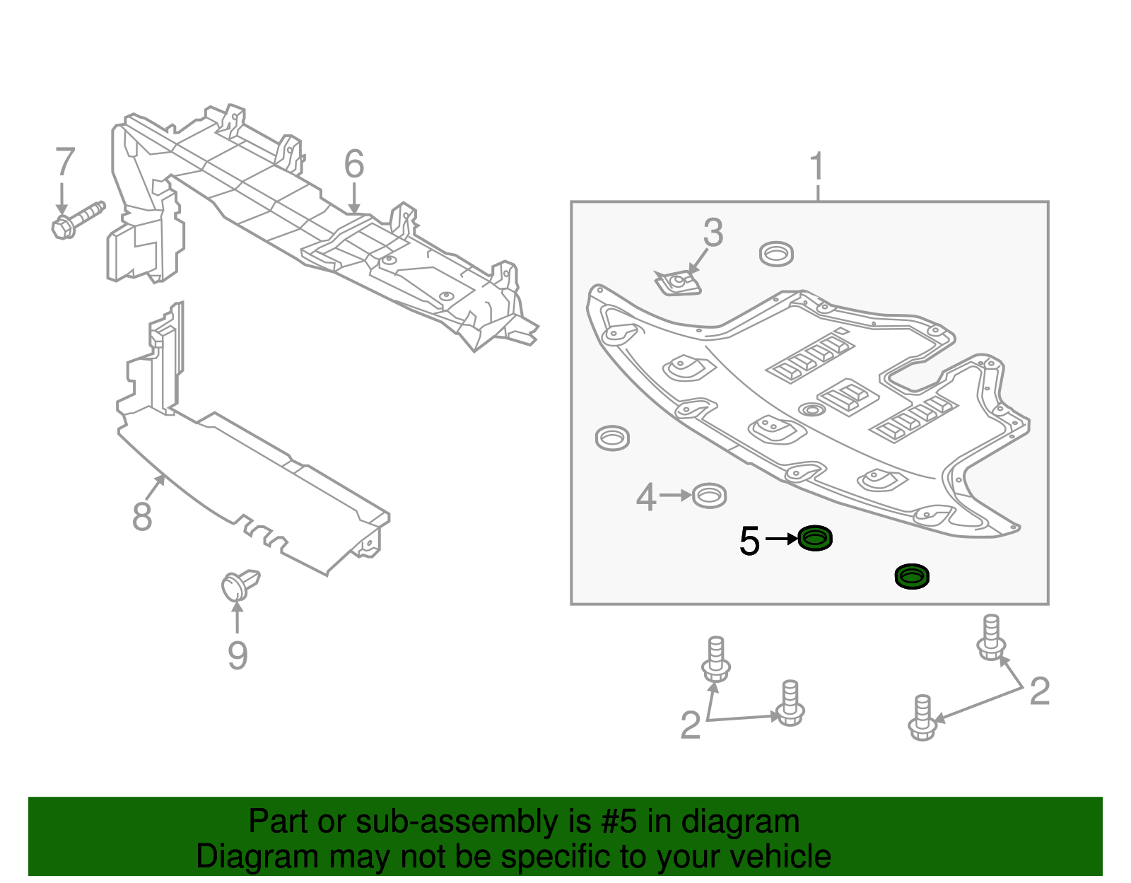 84220-C6000 - Under Cover Retainer 2016-2020 Kia Sorento | Kia.Parts Store