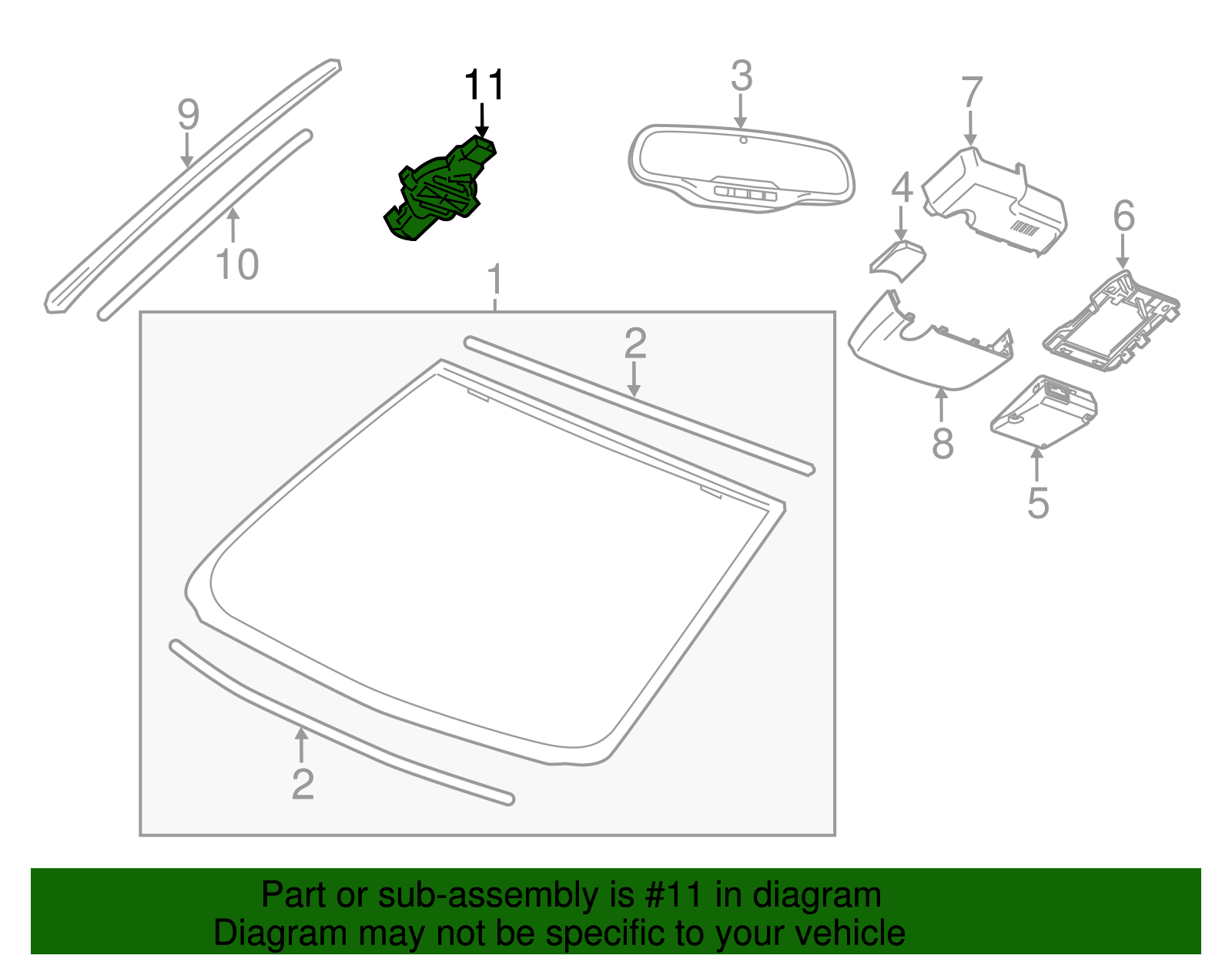 2014-2017 Chevrolet SS Rain Sensor 84466327 | Capital Chevy Parts
