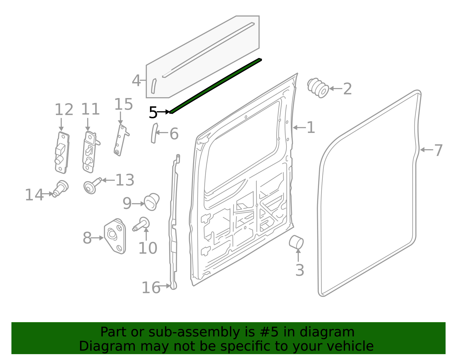 2015-2025 Ford Upper Weather-Strip CK4Z-6151401-E | Ford OEM Parts Outlet