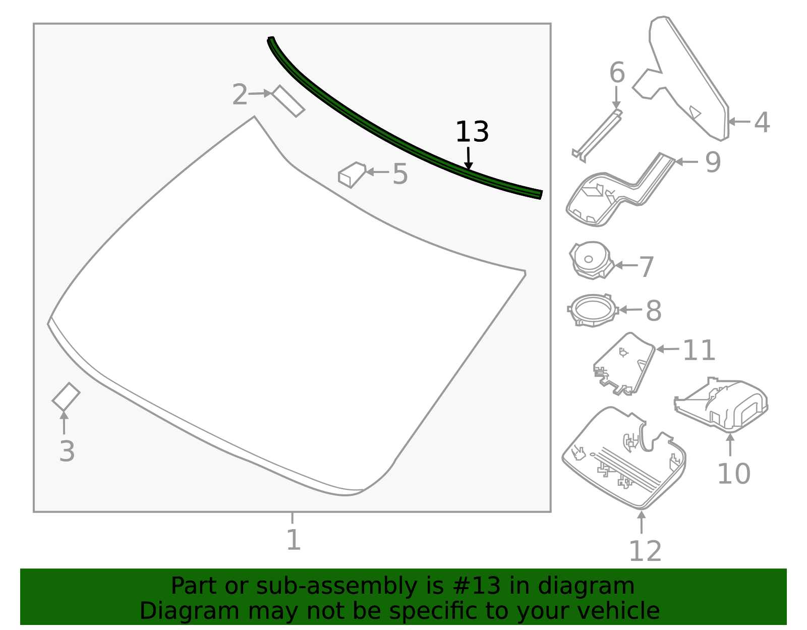 72752-4RA0A - 2016-2023 Nissan Maxima - Upper Molding | Anicra Nissan Parts