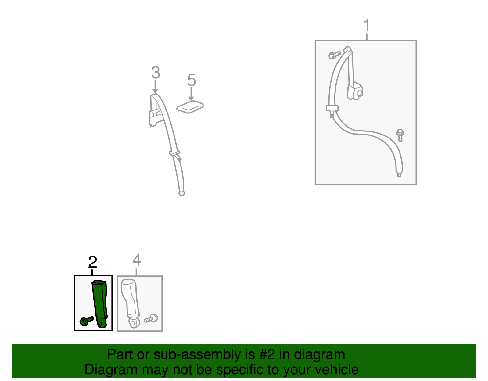 2009-2017 Chevrolet Traverse Seat Belt 19181962 | Shop Matick Buick GMC